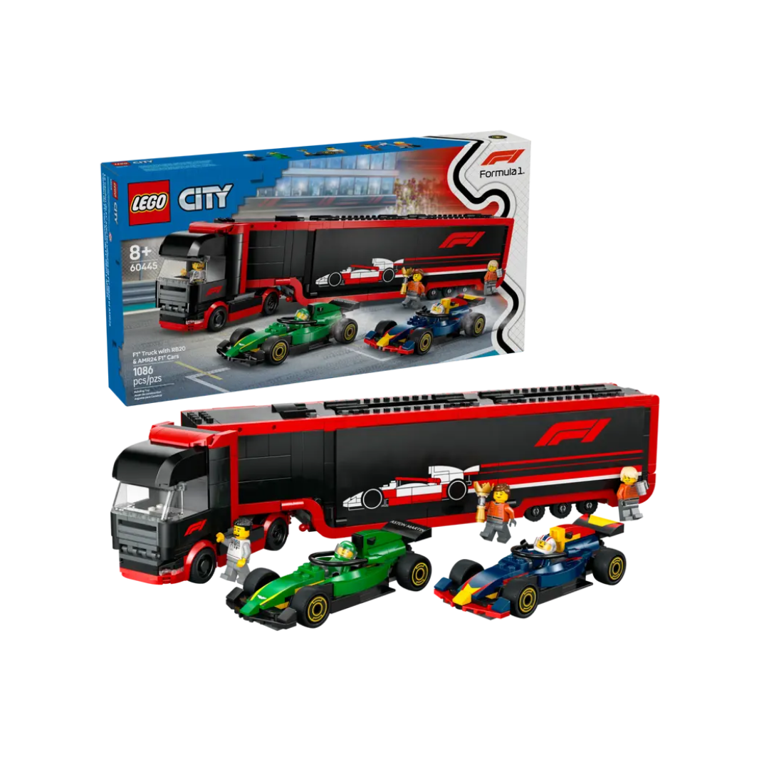 60445 - Camión de F1® con Coches de F1® RB20 y AMR24 – Bricks Madrid